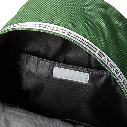 Lacoste Men's Neocroc Backpack with Zipped Logo Straps, Green, One Size