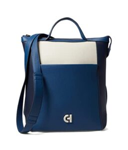 cole haan small grand ambition covertible lux backpack ensign blue/navy blazer/ivory one size