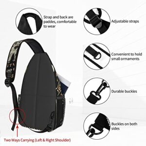 NiuKom Ouija Board Voodoo Doll Occultism Sling Backpack Crossbody Chest Bag Crossbody Shoulder Bag Gym Cycling Travel Hiking Daypack For Women Men