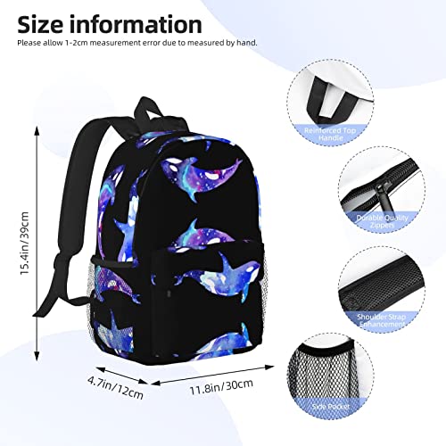 EWMAR Orca Killer Whale 15 Inch Lightweight Student Shoulder Bag Suitable For Going Out, Office Study And Use