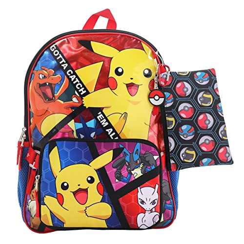 Bioworld Pokemon Trainer Gotta Catch 'Em All Youth 5-Piece Backpack Set