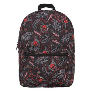 bioworld stranger things hellfire club aop black laptop backpack