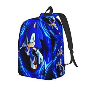 Pettidol Cartoon Soniccs Backpack Canvas Backpack Game Book Bag Man Travel Backpack Birthday Gift Work Bag