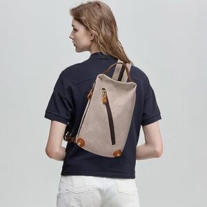 KL928 Canvas Sling Bag - Small Crossbody Backpack Shoulder Casual Daypack Rucksack for Men Women