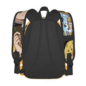 MUHASI Zen-Itsu Agatsuma Anime Backpack Large Capacity Daypack Lightweight Travel Laptop Bag Unisex Waterproof Backpacks For Men Women