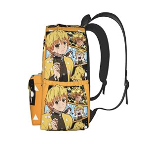 MUHASI Zen-Itsu Agatsuma Anime Backpack Large Capacity Daypack Lightweight Travel Laptop Bag Unisex Waterproof Backpacks For Men Women