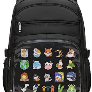 BLUEFAIRY Ita Bag Backpack Cute School Bag with Large Insert for School Pin Display Backpack Anime Cosplay Gifts (BLACK)