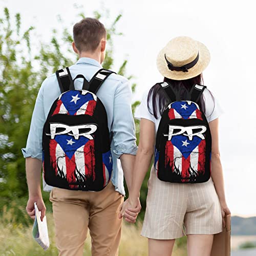 FYCFSLMY Puerto Rico Pr Flag Backpack with Adjustable Straps, Suitable for Travel Picnics Activities