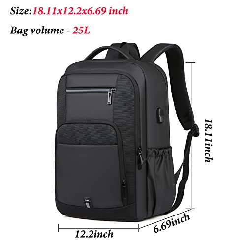 KEALAS 17 Inch Business Travel Laptop Backpack for Men Women with USB Charging Port,Large Capacity Carry On Backpack,Flight Approved Casual Backpack for Travel/Work