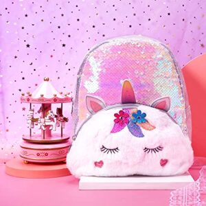 PinkSheep Mini Backpack for Kids Girls, Toddler Bag Backpacks, Cute Unicorn Lightweight Preschool for Kindergarten 3-10 Years Old Girl