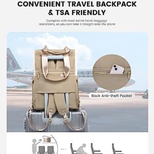 LOVEVOOK Laptop Backpack Purse for Women,15.6inch Laptop Tote Bag with USB Port,Convertible Work Backpack College Backpacks for Women,Cute Waterproof Computer Daypack for Travel