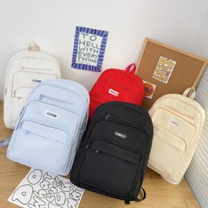 Leaper Water-resistant Laptop Backpacks Lightweight Casual Daypack Bag White