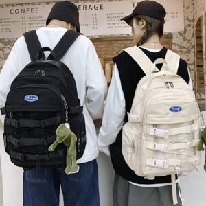 Leaper Water-resistant Laptop Backpacks Casual Backpack College Bag Travel Bag Satchel White