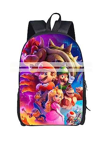 Pipixian Unisex Game Backpacks Lightweight Cartoon Travel Bags Super Cute Knapsack Black1-One Size