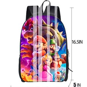 Pipixian Unisex Game Backpacks Lightweight Cartoon Travel Bags Super Cute Knapsack Black1-One Size