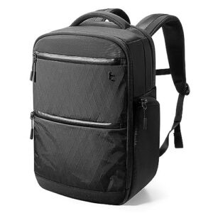 tomtoc laptop backpack x-pac techpack designed for business professional commuter, city compact backpack for 16-inch macbook pro, black