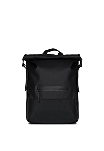 RAINS Trail Rolltop Backpack - Black