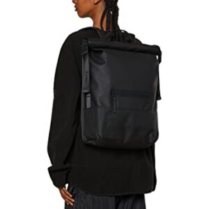 RAINS Trail Rolltop Backpack - Black