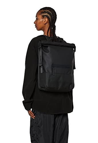 RAINS Trail Rolltop Backpack - Black