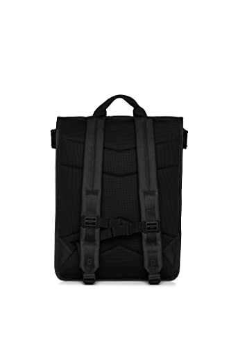 RAINS Trail Rolltop Backpack - Black