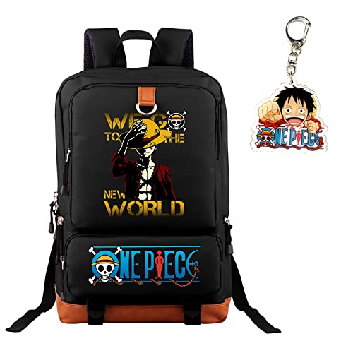 Rahvxjo Anime Backpack Large Capacity Casual Travel Backpack Student Cartoon School Bag Bookbag,17.3×11.4×5.1 in