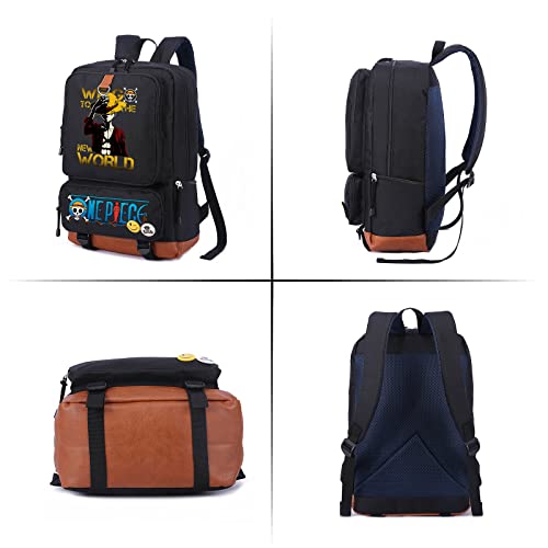 Rahvxjo Anime Backpack Large Capacity Casual Travel Backpack Student Cartoon School Bag Bookbag,17.3×11.4×5.1 in