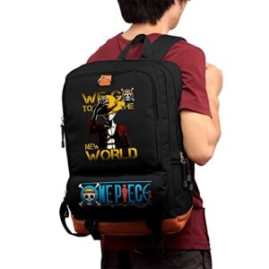 Rahvxjo Anime Backpack Large Capacity Casual Travel Backpack Student Cartoon School Bag Bookbag,17.3×11.4×5.1 in