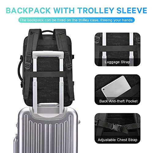 BANGE Laptop backpack for Fright Approved Overnight Backpack can hold 15.6 or 17.3 inch Laptop for men and women,Business Backpack