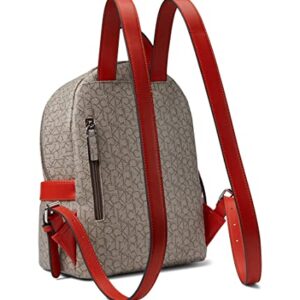 Calvin Klein Maya Backpack Mini Textured Almond/Taupe/Spicy Orange One Size