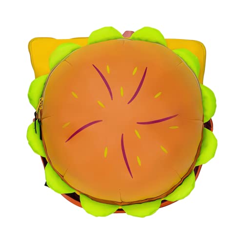 Ofoxouq Cheeseburger Backpack Multi-Compartment Universe Hamburger Backpack