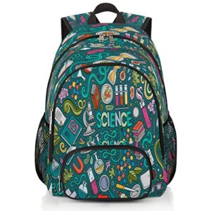 elementary school bags for teens, science chemistry kids backpacks educational theme lightweight bookbags waterproof sturdy schoolbag daypack for girls boys