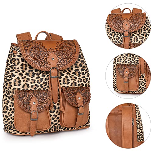 Montana West Western Tooled Collection Backpack Large Travel Western Backpack for Women MBB-MW1173-9110LP