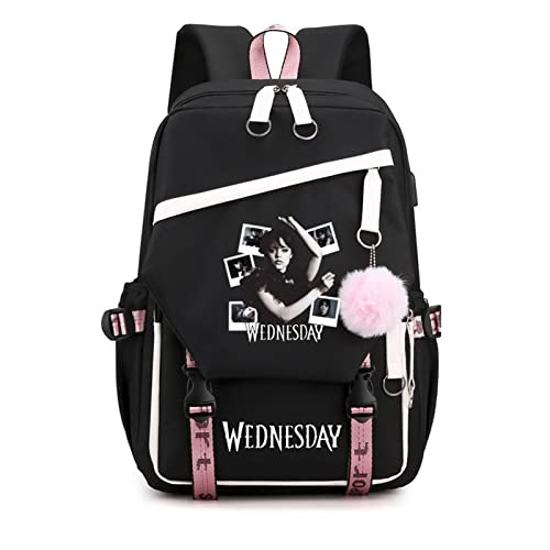 RUILIHIAO Stylish usb Port Laptop Backpack Casual Computer School Bag Teens Kids Elementary Boys and Girls Travel Daypacks