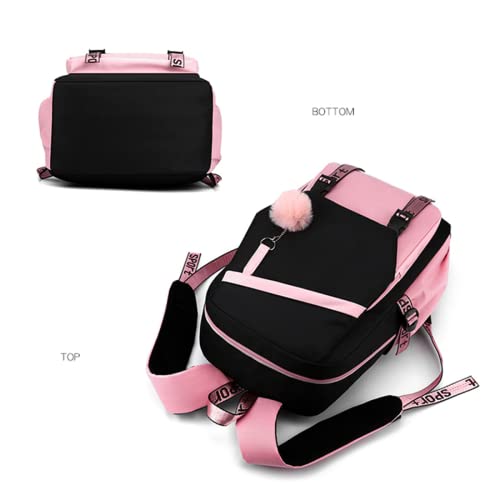 Cihuiung Anime Backpack with USB Charging Port Suitable for Work,Traveling,Camping,Bookbag for Unisex 17.7 in