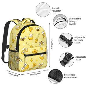 YSBKN Kid's Mini Backpack 12 inch Cute Bees and Honey Backpack Schoolbag Preschool Kindergarten Children Bag Nursery Travel Bag for Toddler Boys Girls Age 3-7