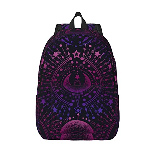 IRIHISKY Backpack Magic Astrology Witch Moon Laptop Rucksack School Bookbag Casual Daypack for 3th 4th 5th Student Teens Travel Hiking 16 Inch Over 3 Years Old Kids