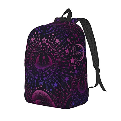 IRIHISKY Backpack Magic Astrology Witch Moon Laptop Rucksack School Bookbag Casual Daypack for 3th 4th 5th Student Teens Travel Hiking 16 Inch Over 3 Years Old Kids