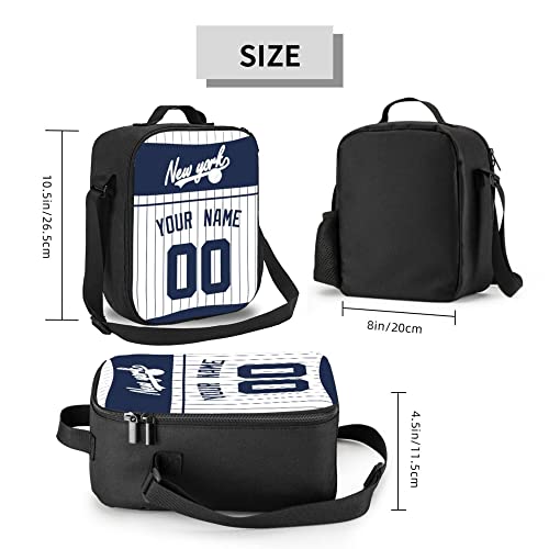 INAOO Lunch Bag New York Personalized Lunch Box Backpack Gifts for Men Women