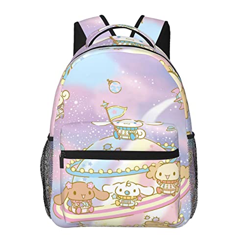 DIEZ Cinnamoroll Travel Laptop Backpack Casual Backpack Women Anime Daypack Cinnamoroll With Friends Kawaii