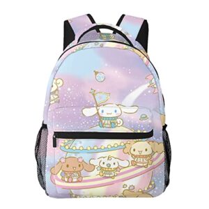 DIEZ Cinnamoroll Travel Laptop Backpack Casual Backpack Women Anime Daypack Cinnamoroll With Friends Kawaii