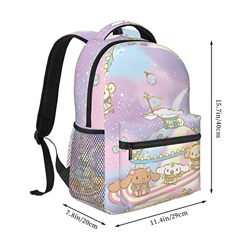 DIEZ Cinnamoroll Travel Laptop Backpack Casual Backpack Women Anime Daypack Cinnamoroll With Friends Kawaii