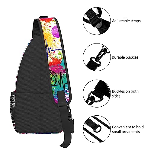 TOHTWAG Unisex Basketball Sling Bag Backpack Football Baseball Crossbody Bag Soccer Chest Bag Daypack For Travel Hiking