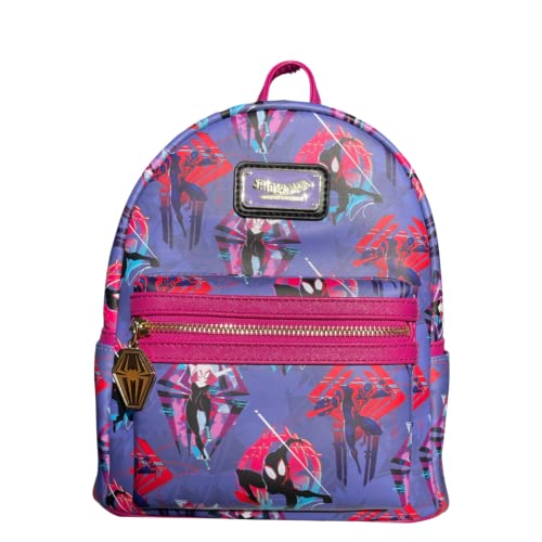 Loungefly Marvel Spider-Verse Pink AOP Exclusive Mini Backpack