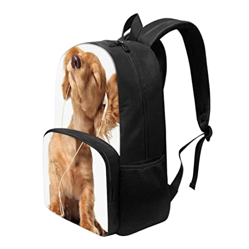 Golden Retriever Backpacks Animal Backpack Book bag Set for Kids Elementary School