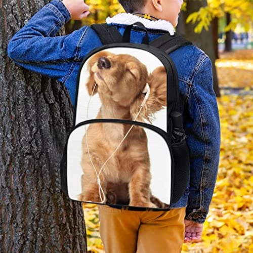 Golden Retriever Backpacks Animal Backpack Book bag Set for Kids Elementary School