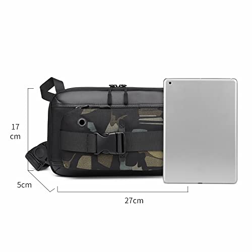 LPPJY Sling Bag Chest Bag Shoulder Crossbody Bags for Men Motorcycle Bag Bicycle Bag Travel Outdoors Bag(Black-camo)