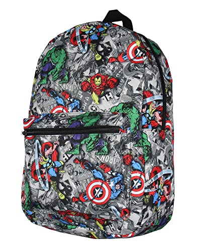 Marvel Avengers Thor Iron Man Captain America Hulk Laptop School Backpack