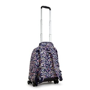 Kipling New Zea 15" Printed Laptop Rolling Backpack Palm Fiesta Prt