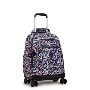 Kipling New Zea 15" Printed Laptop Rolling Backpack Palm Fiesta Prt