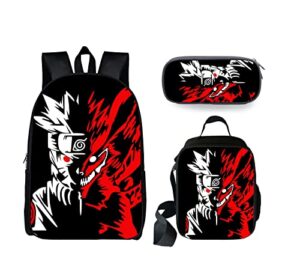 lepmbt unisex backpack anime bag 3d printing backpacks casual daypacks 3 piece backpack set 1-one size